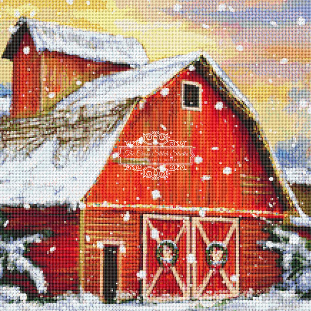 Christmas Barn Cross Stitch Pattern | The Cross Stitch Studio | The ...