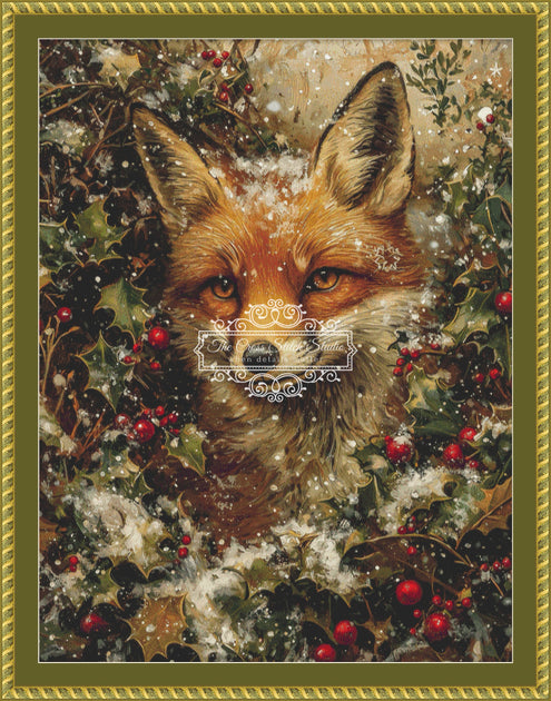Christmas Fox Cross Stitch Pattern | The Cross Stitch Studio | The ...