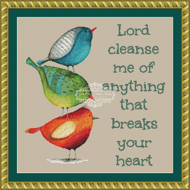 Prayer Bird Cross Stitch Pattern | The Cross Stitch Studio | The Cross ...