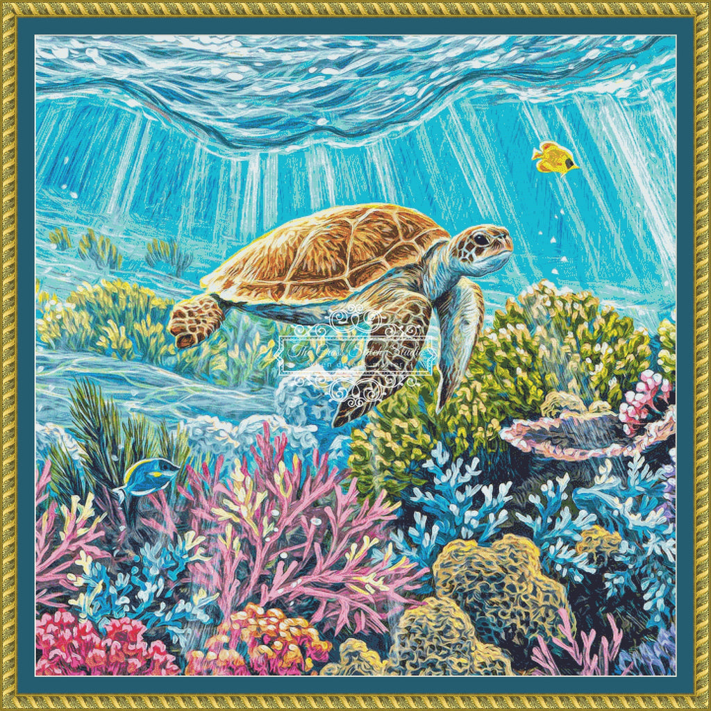 Sea Turtle Cross Stitch Pattern | The Cross Stitch Studio | The Cross ...