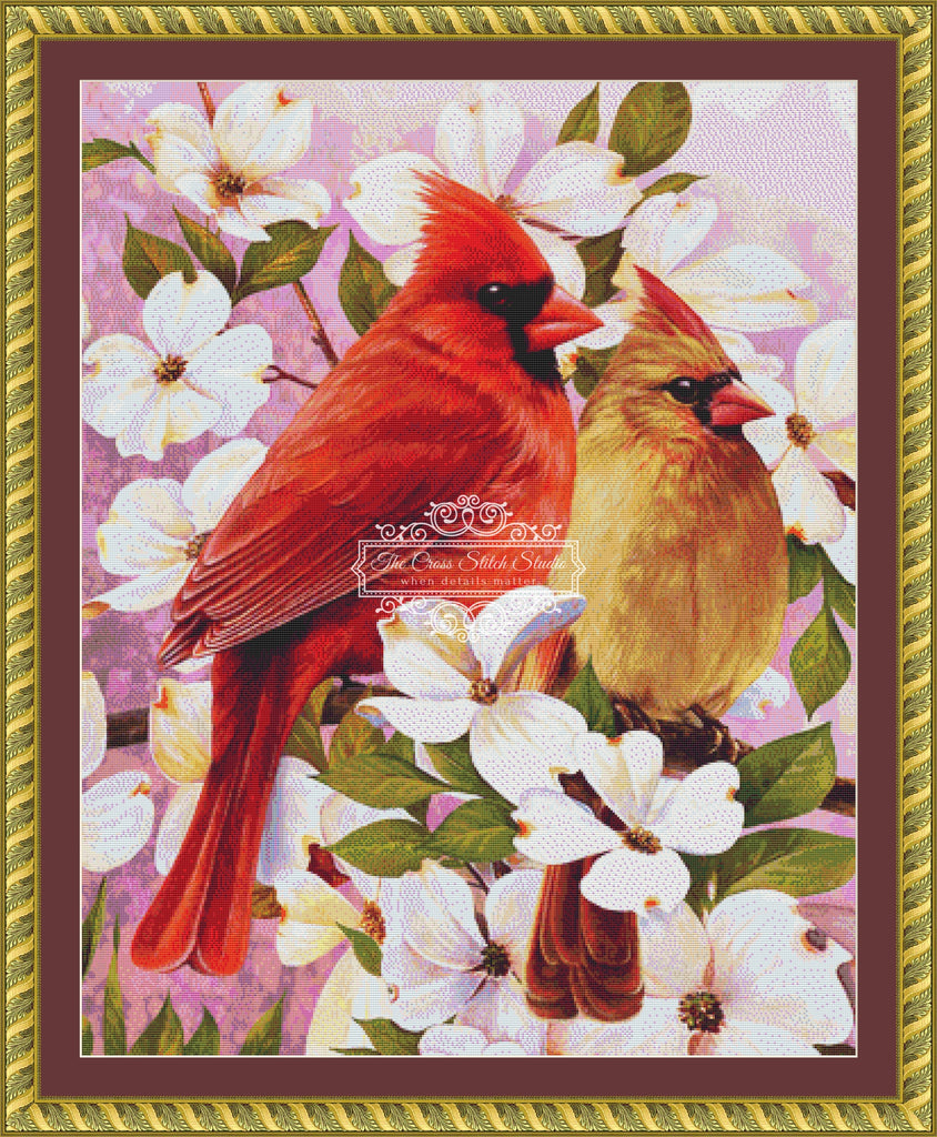 Cardinal Bird Cross Stitch Pattern | The Cross Stitch Studio | The ...