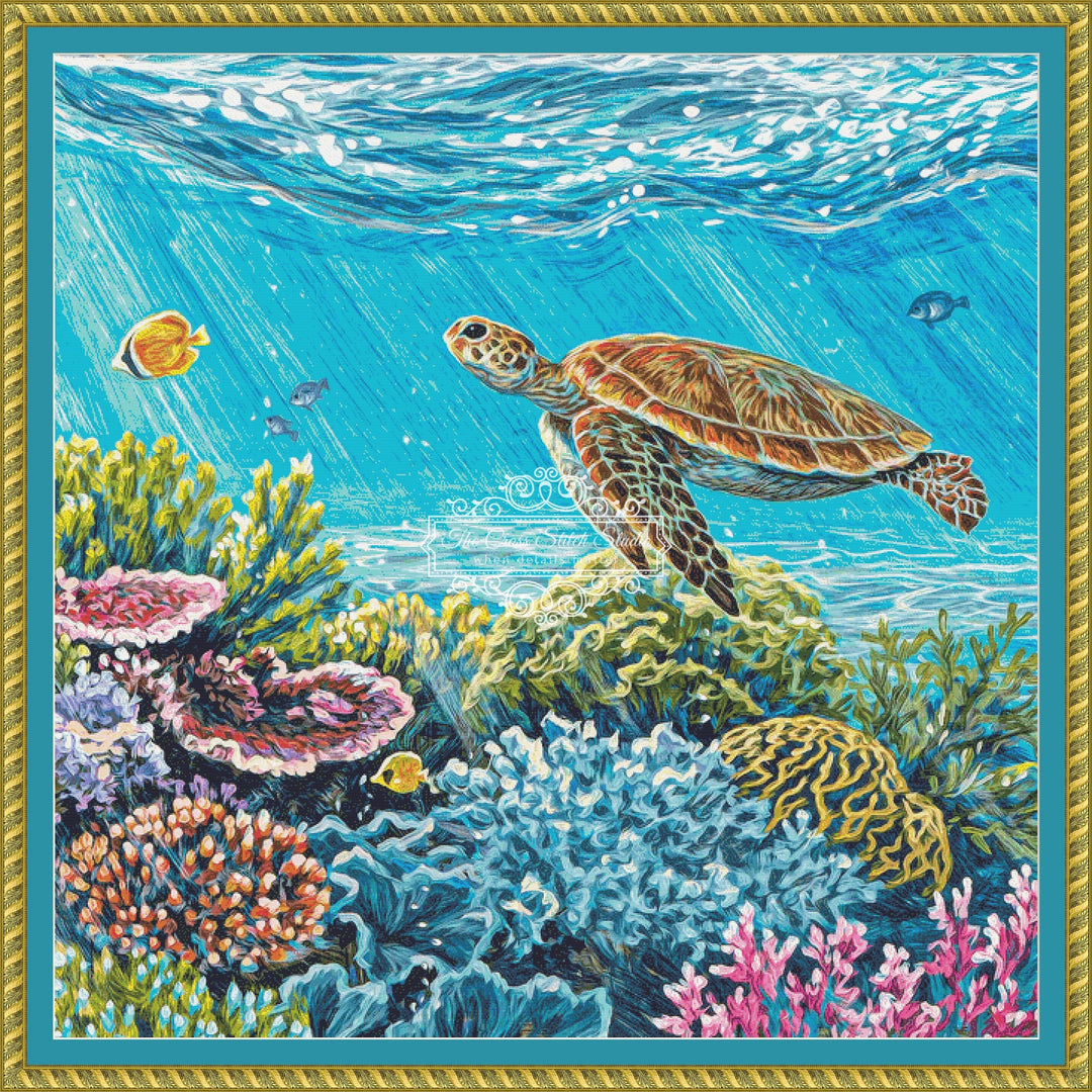 Sea Turtle Cross Stitch Pattern | The Cross Stitch Studio | The Cross ...