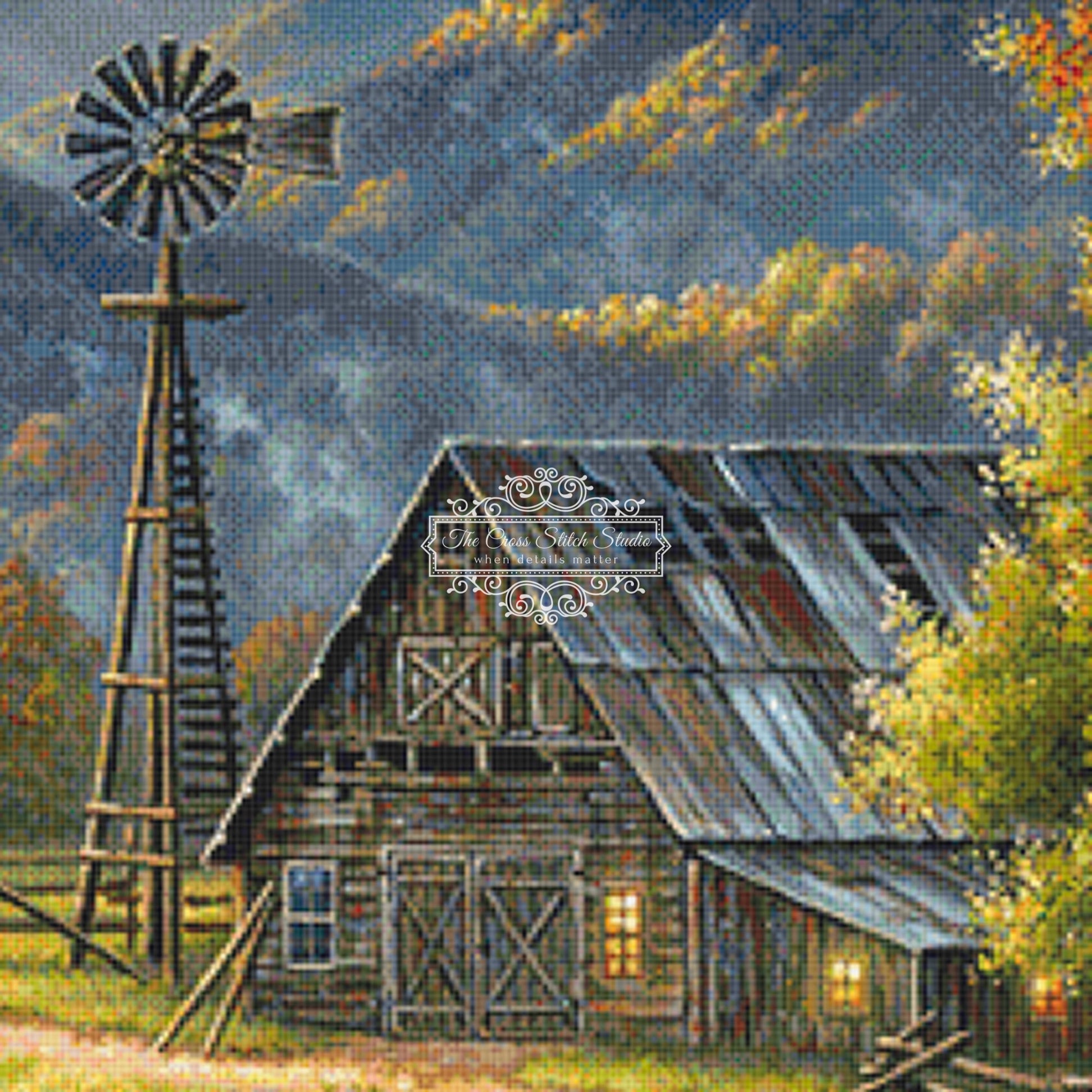 Fall Farm Cross Stitch Pattern | The Cross Stitch Studio | The Cross ...