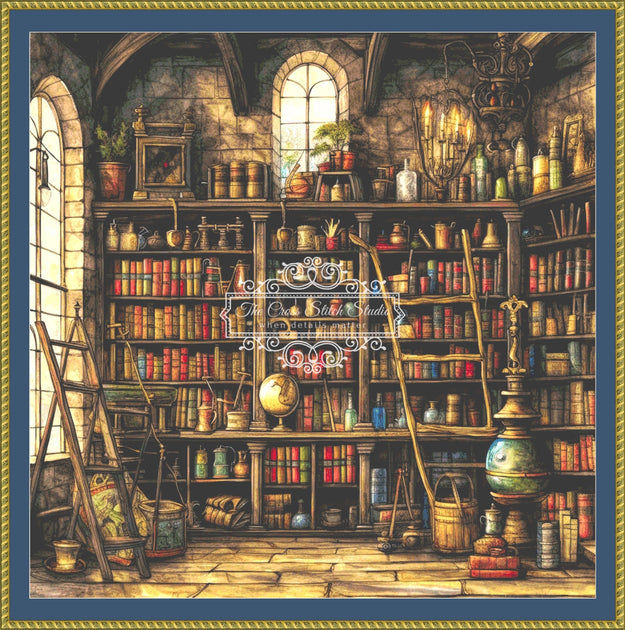 Wizards Library Cross Stitch Pattern | The Cross Stitch Studio | The ...