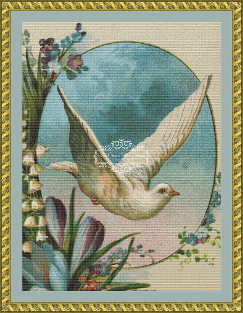 White Dove Bird Cross Stitch Pattern | The Cross Stitch Studio | The ...