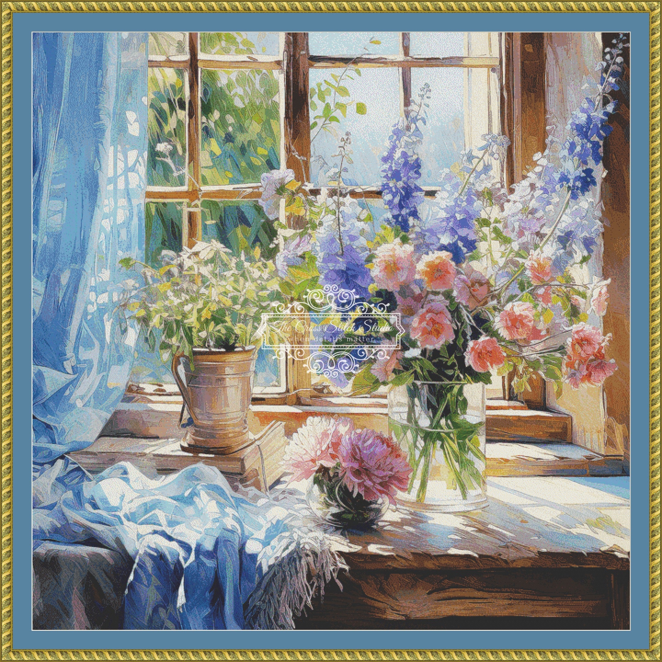 Floral Full Coverage Cross Stitch Patterns | The Cross Stitch Studio ...