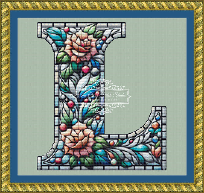 Floral Alphabet L Cross Stitch Pattern | The Cross Stitch Studio | The ...