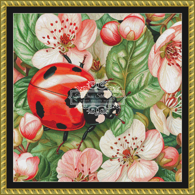Ladybug Cross Stitch Pattern | The Cross Stitch Studio | The Cross ...