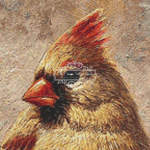 Cardinal Bird Cross Stitch Pattern | The Cross Stitch Studio | The ...