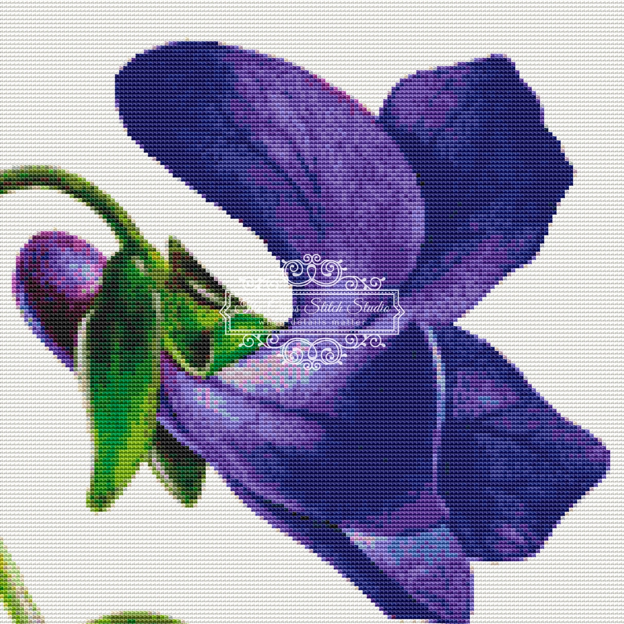 Watercolor Violets Cross Stitch Pattern | The Cross Stitch Studio | The ...