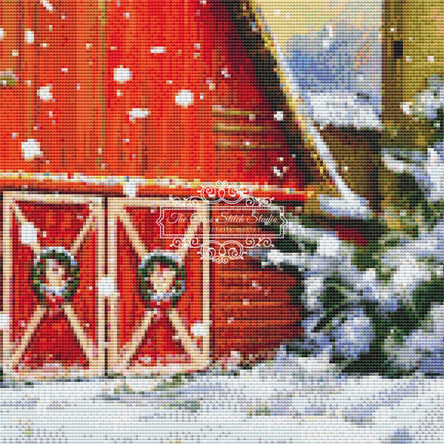 Christmas Barn Cross Stitch Pattern | The Cross Stitch Studio | The ...