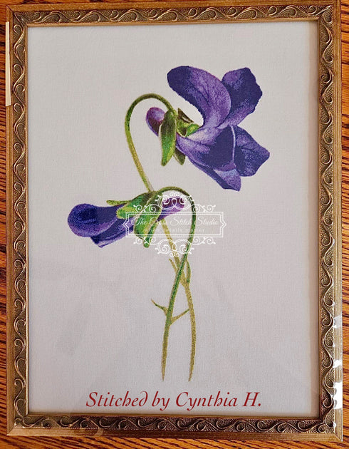 Watercolor Violets Cross Stitch Pattern | The Cross Stitch Studio | The ...