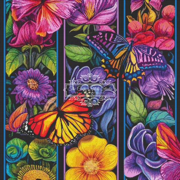 Colorful Flowers Cross Stitch Pattern | The Cross Stitch Studio | The ...