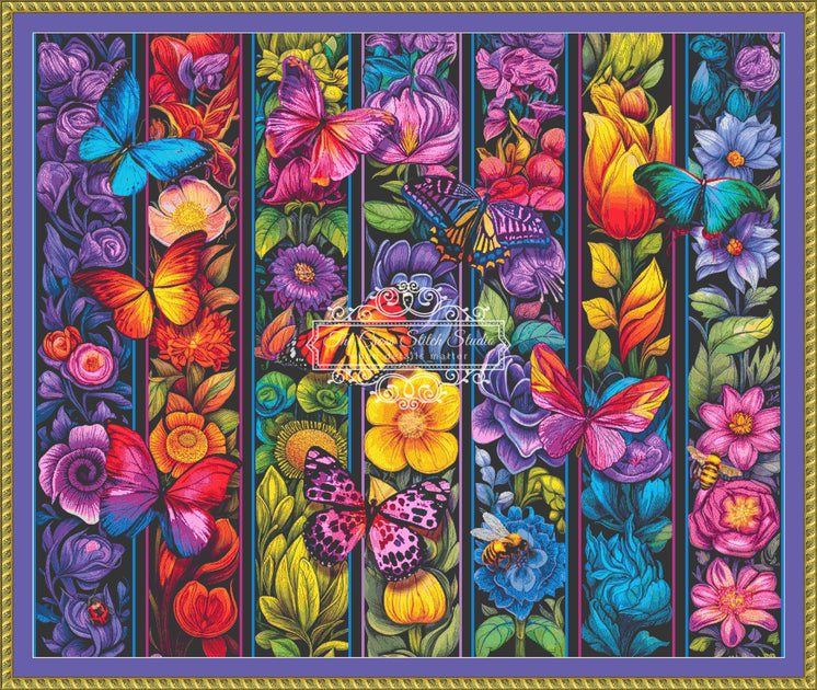 Colorful Flowers Cross Stitch Pattern | The Cross Stitch Studio | The ...